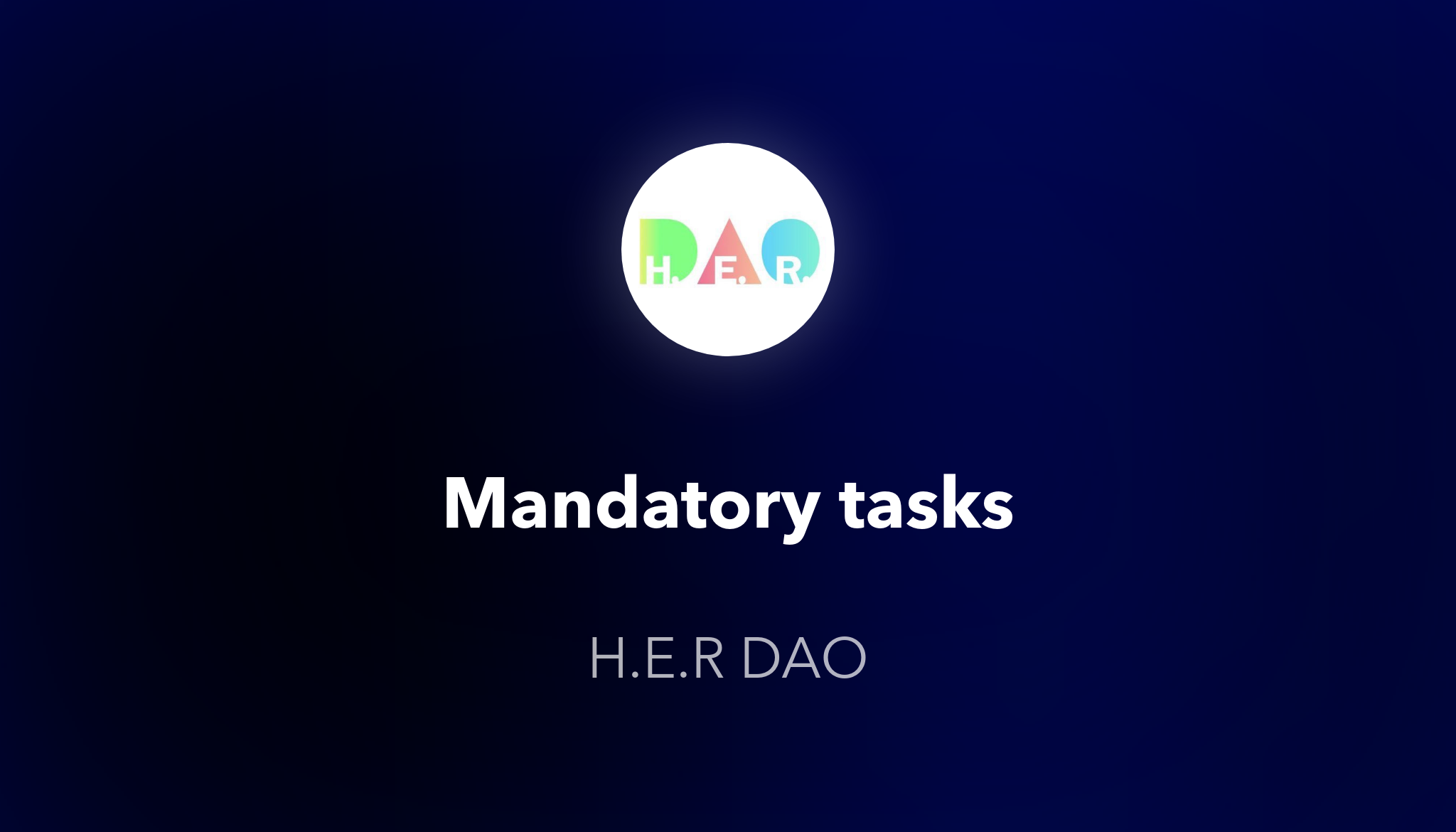 Mandatory tasks | Dework Mandatory tasks | Dework